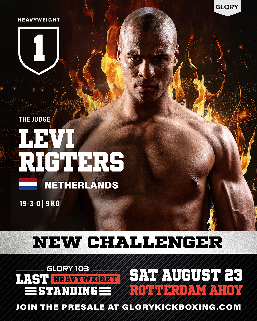 GLORY 103: Last Heavyweight Standing vindt plaats op 23 augustus in ...